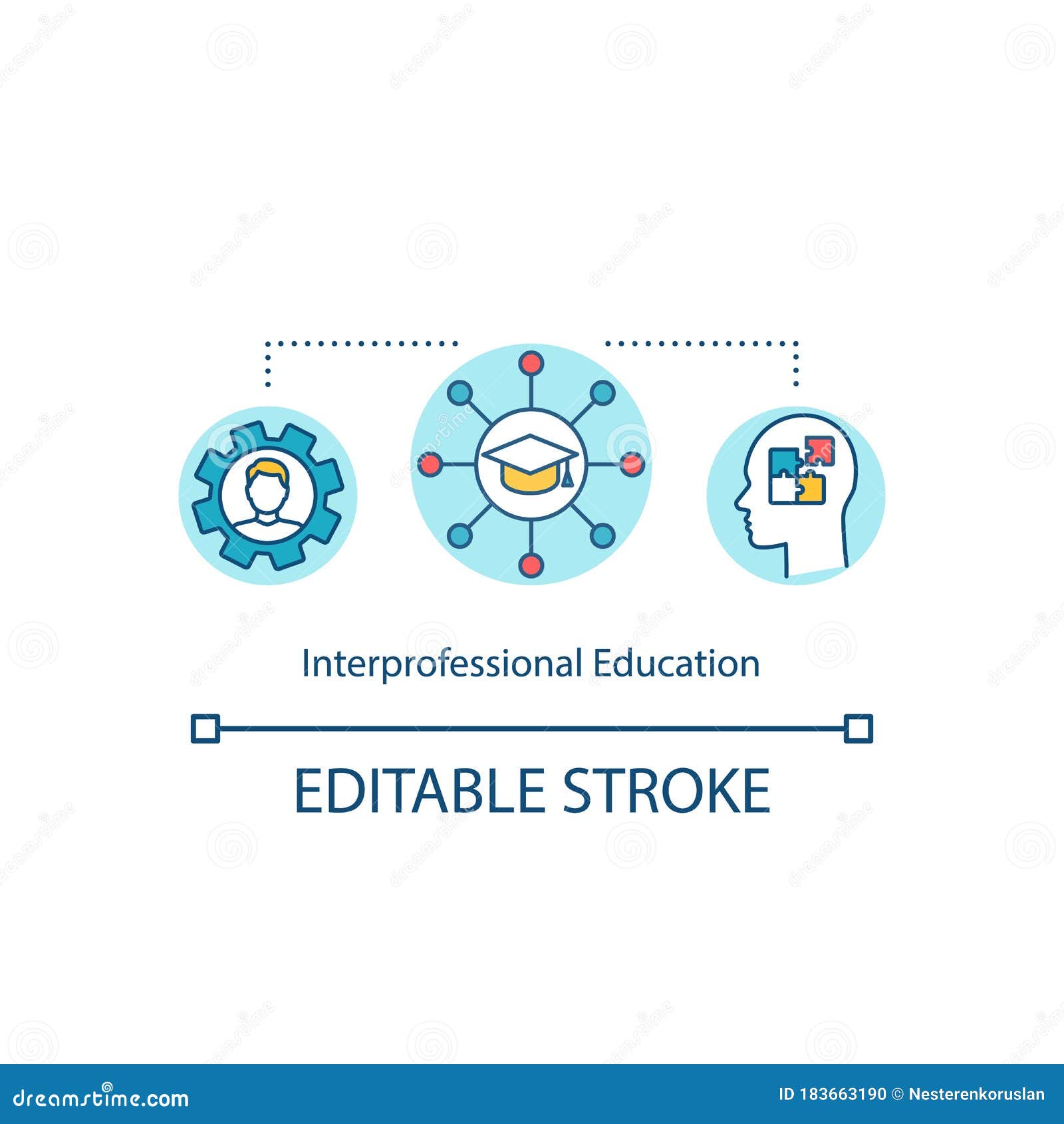 Interprofessional Education Concept Icon Stock Vector - Illustration of ...
