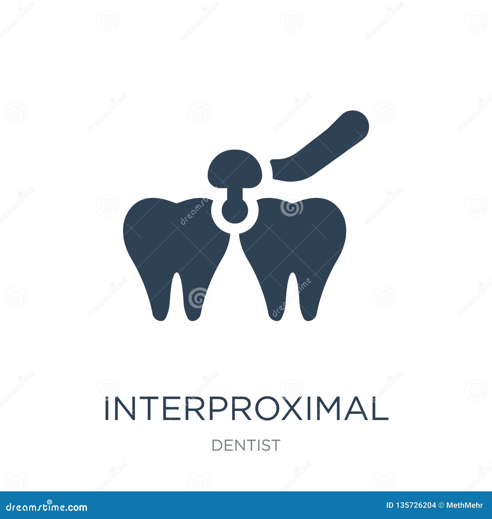 Interproximal Vector Icon On White Background. Flat Vector ...
