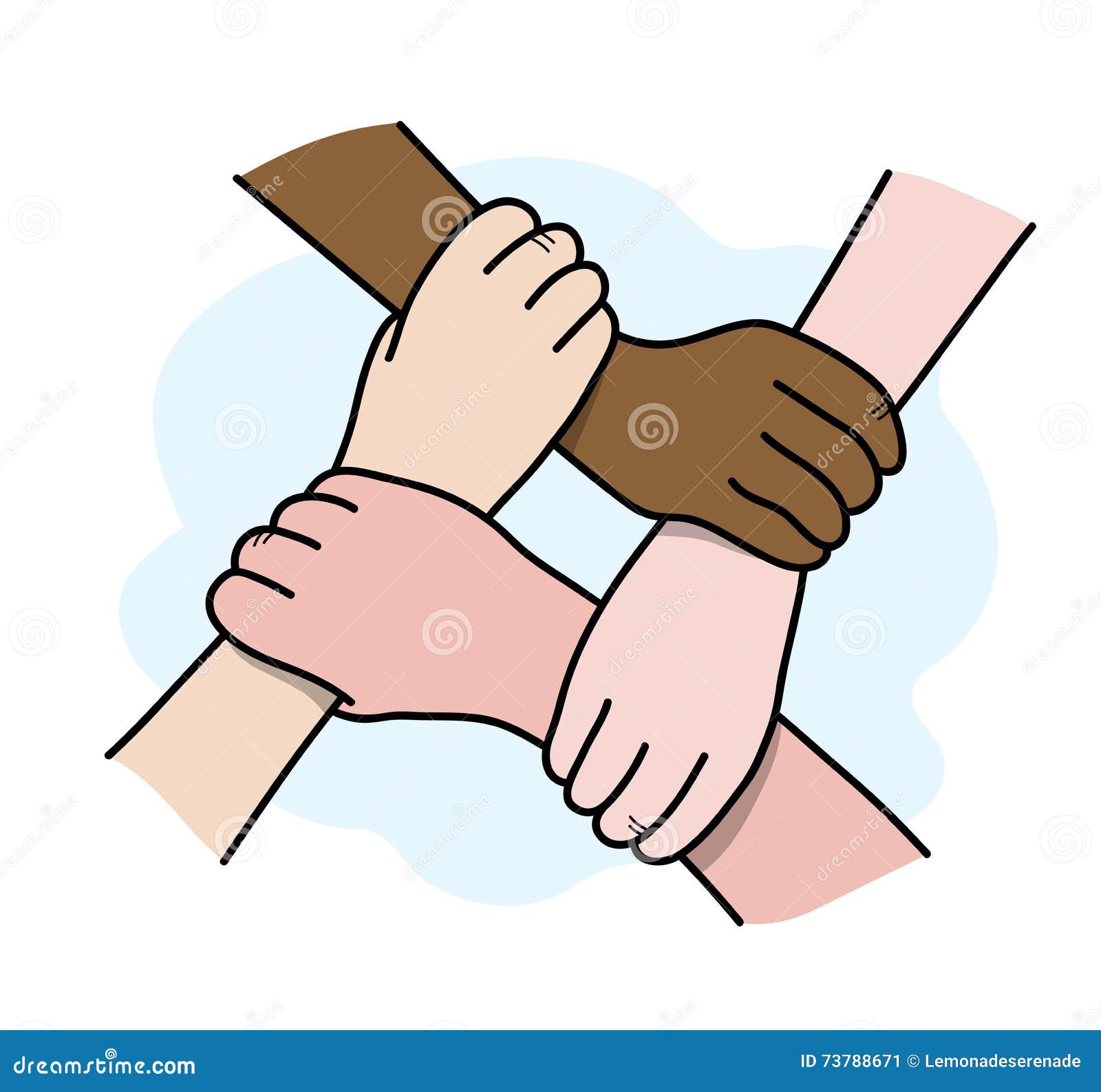 Interracial Business Teamwork Stock Vector - Illustration of business ...