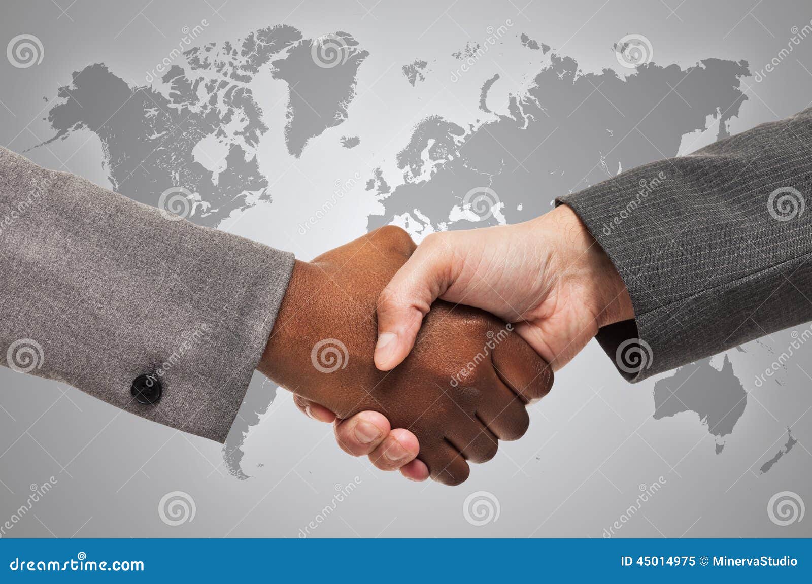 Interracial handshake stock image. Image of commerce - 45014975