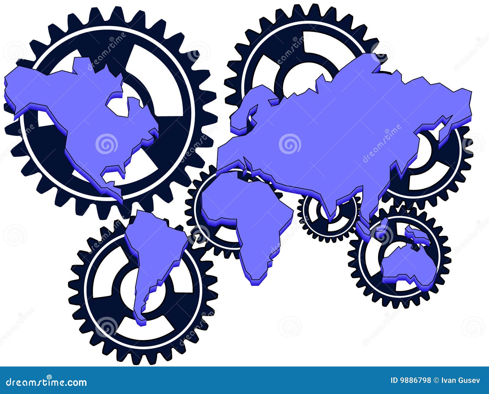 Interrelation stock vector. Illustration of america, africa - 9886798
