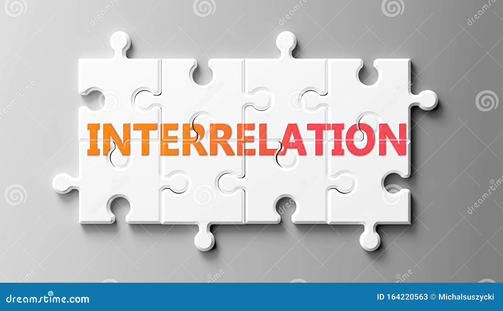 Interrelation Complex Like a Puzzle - Pictured As Word Interrelation on ...