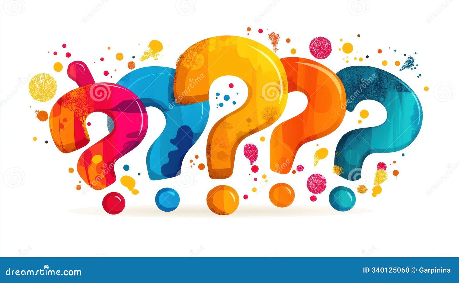 INTERROGATE, Question Marks on White Background Stock Illustration ...