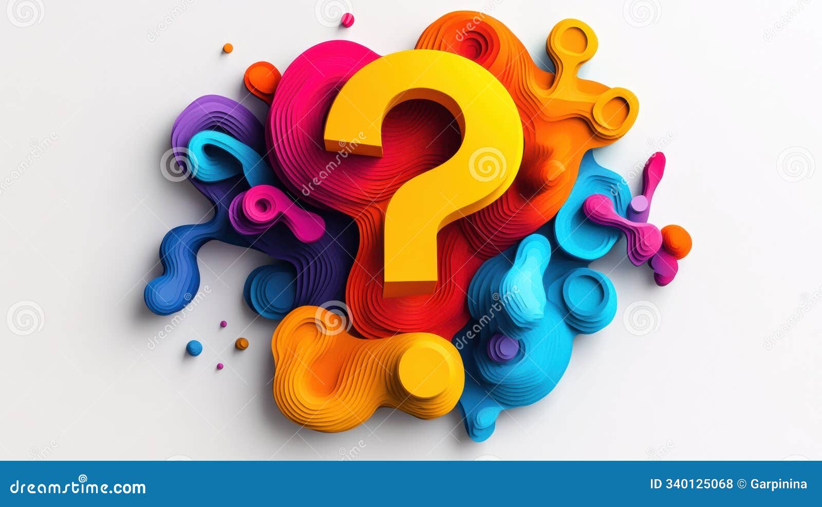 INTERROGATE, Question Marks on White Background Stock Illustration ...