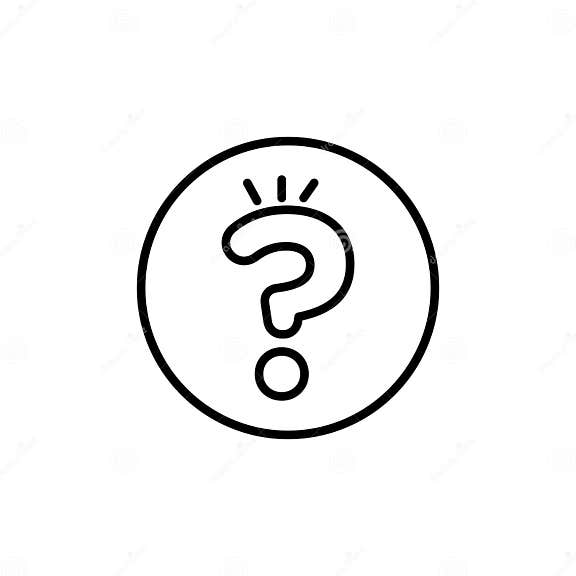 Interrogation Icon Set. Ask Question Help Button Vector Symbol. Information Faq Query Web Sign ...