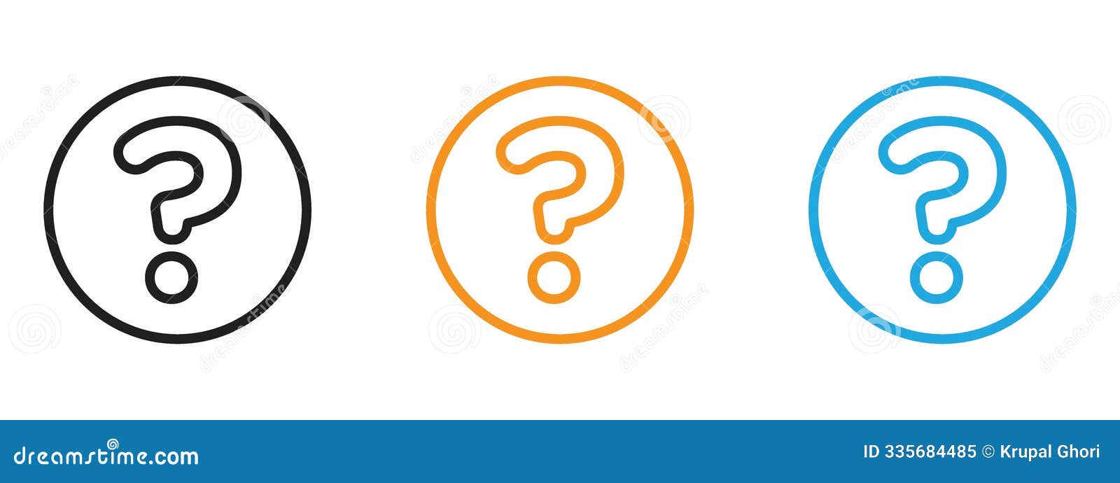 Interrogation Icon Thin Line Illustration Set Stock Vector ...