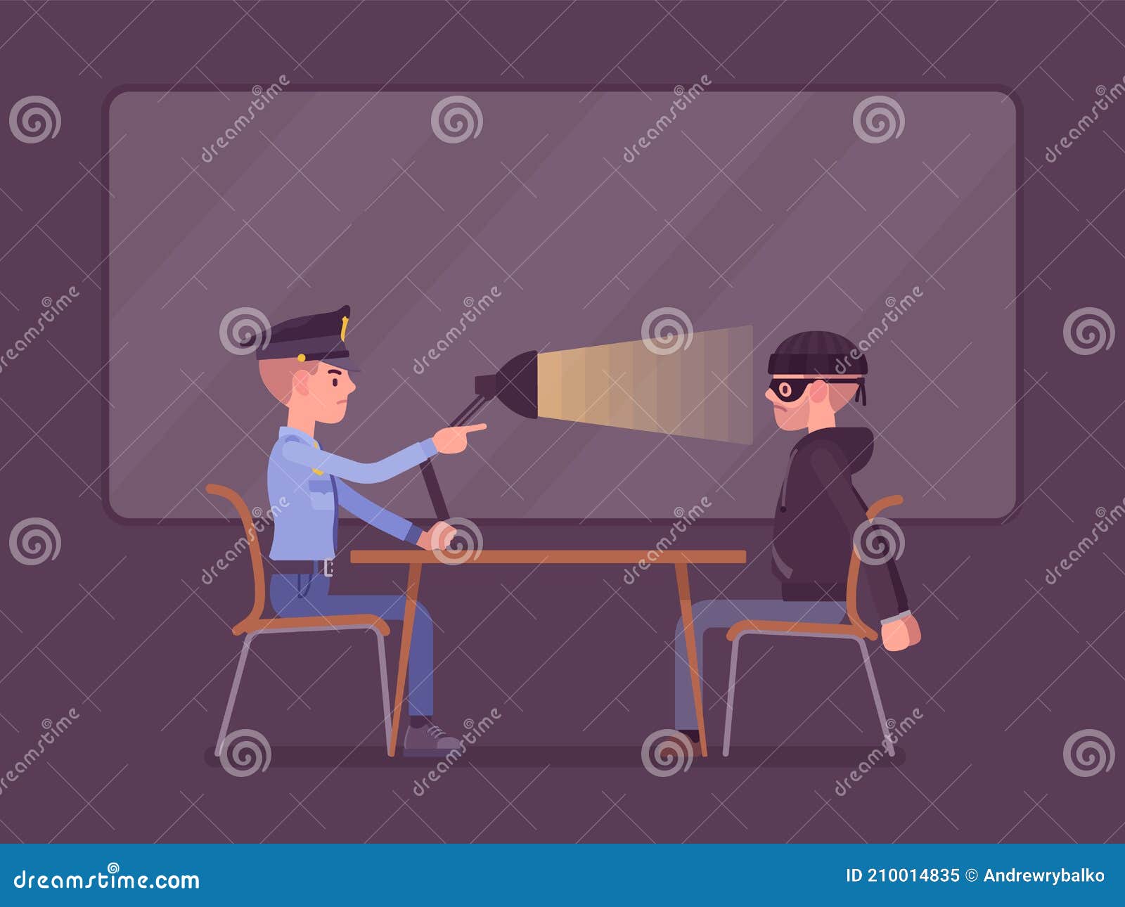 Police Questioning With Light