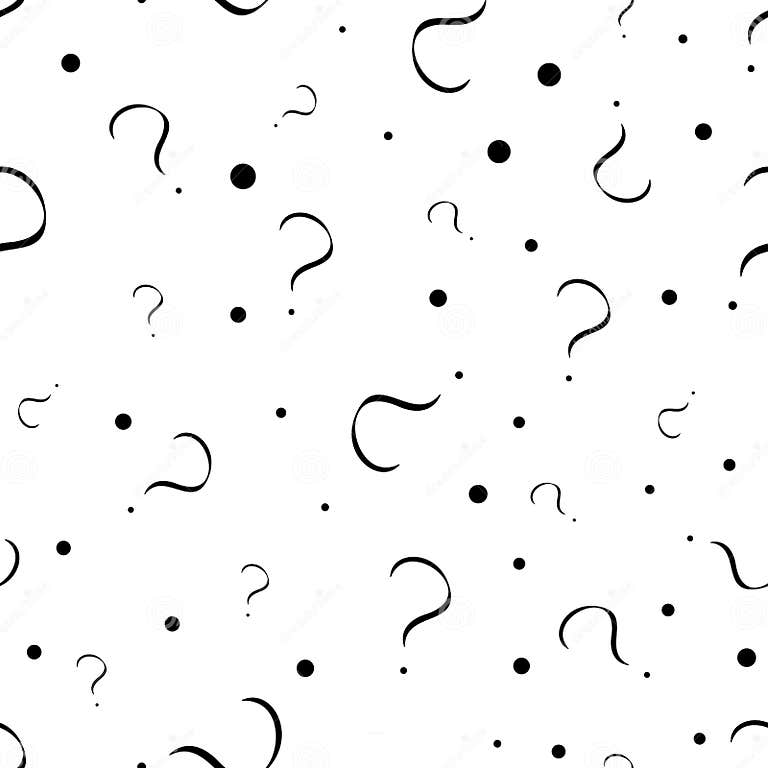 Question Marks or Interrogation Pattern Stock Vector - Illustration of ...