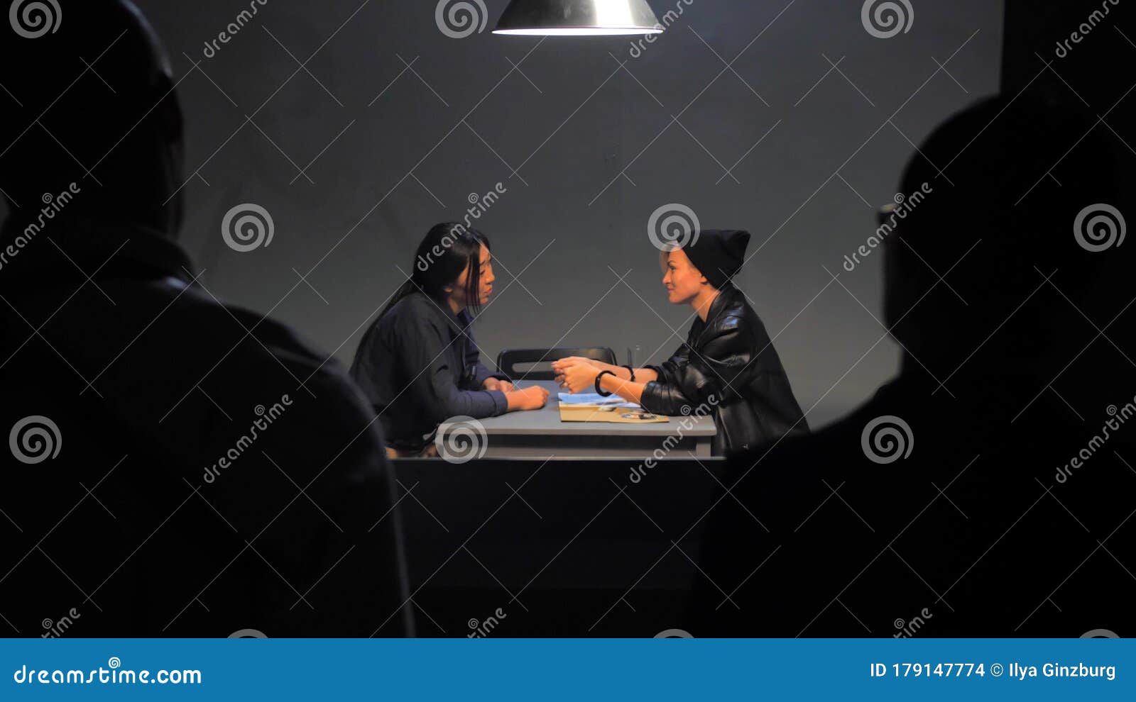 Interrogation of Suspects. Police Tracking Stock Photo - Image of ...
