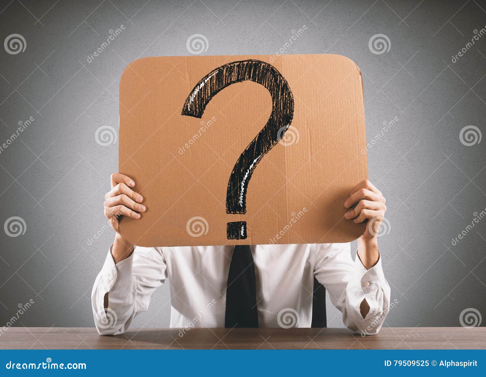 Interrogative businessman stock image. Image of doubt - 79509525