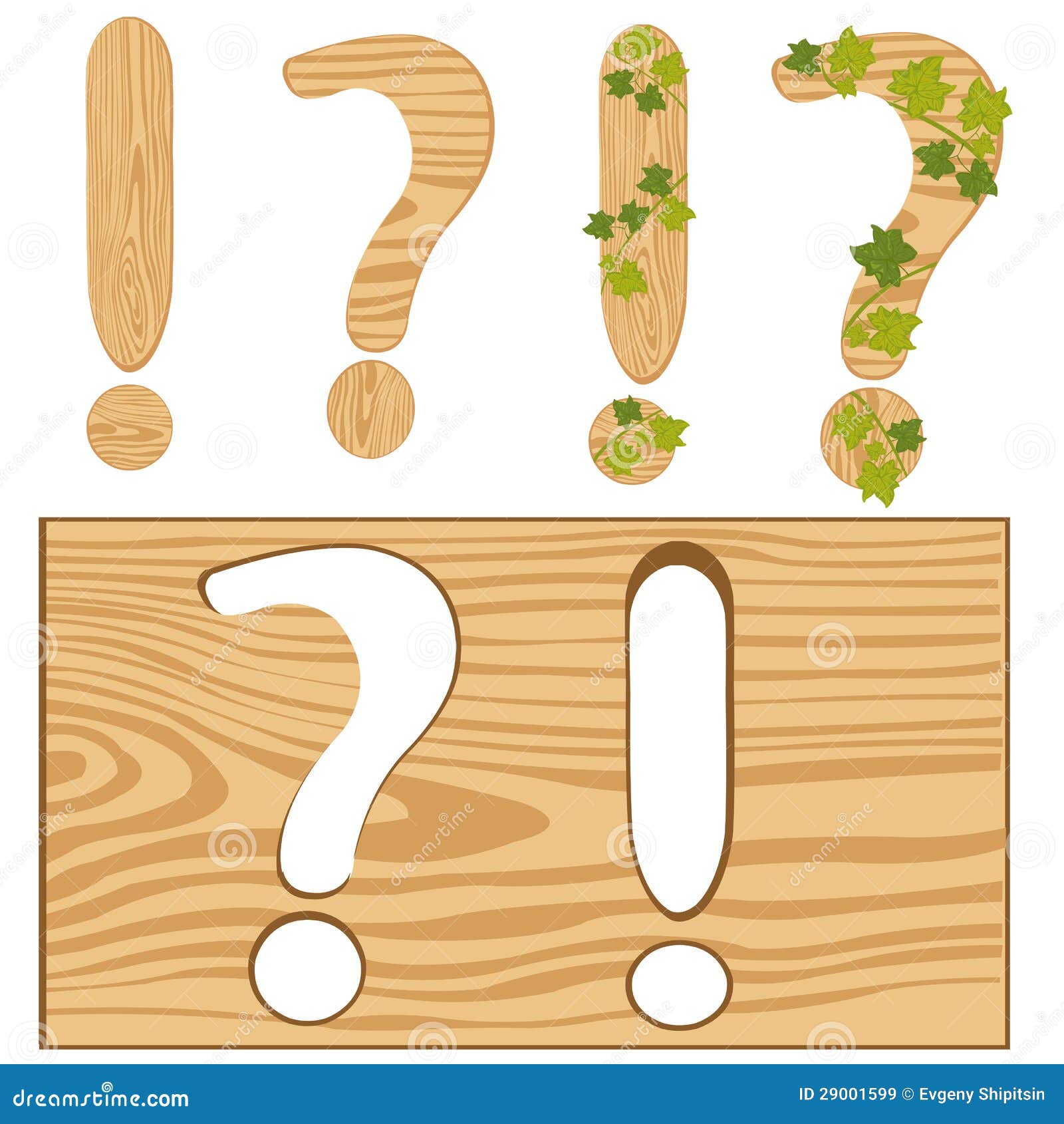 Interrogative and Exclamation Point from Tree Stock Vector ...