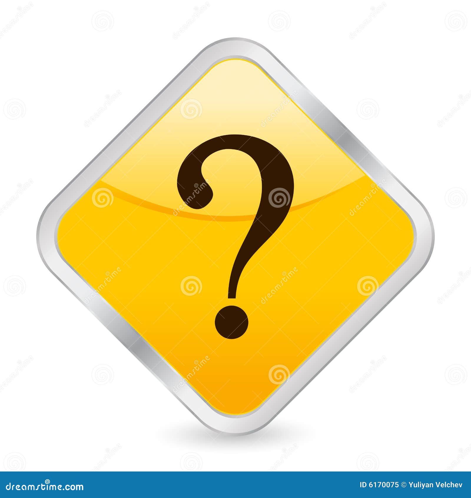 Interrogative Mark Yellow Icon Stock Vector - Illustration of push ...