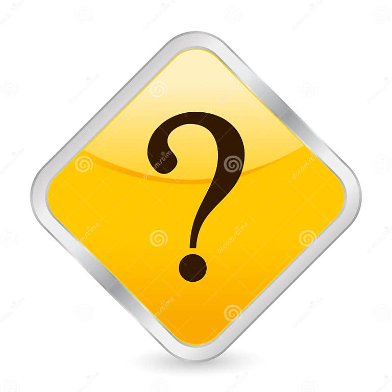 Interrogative Mark Yellow Icon Stock Vector - Illustration of push ...