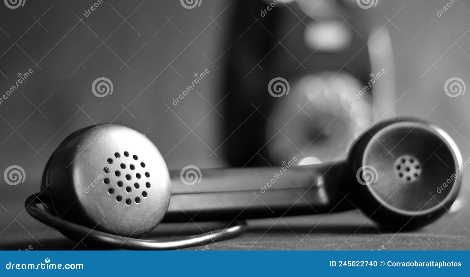 The Interrupted Call in an Antique Telephone Stock Photo - Image of ...