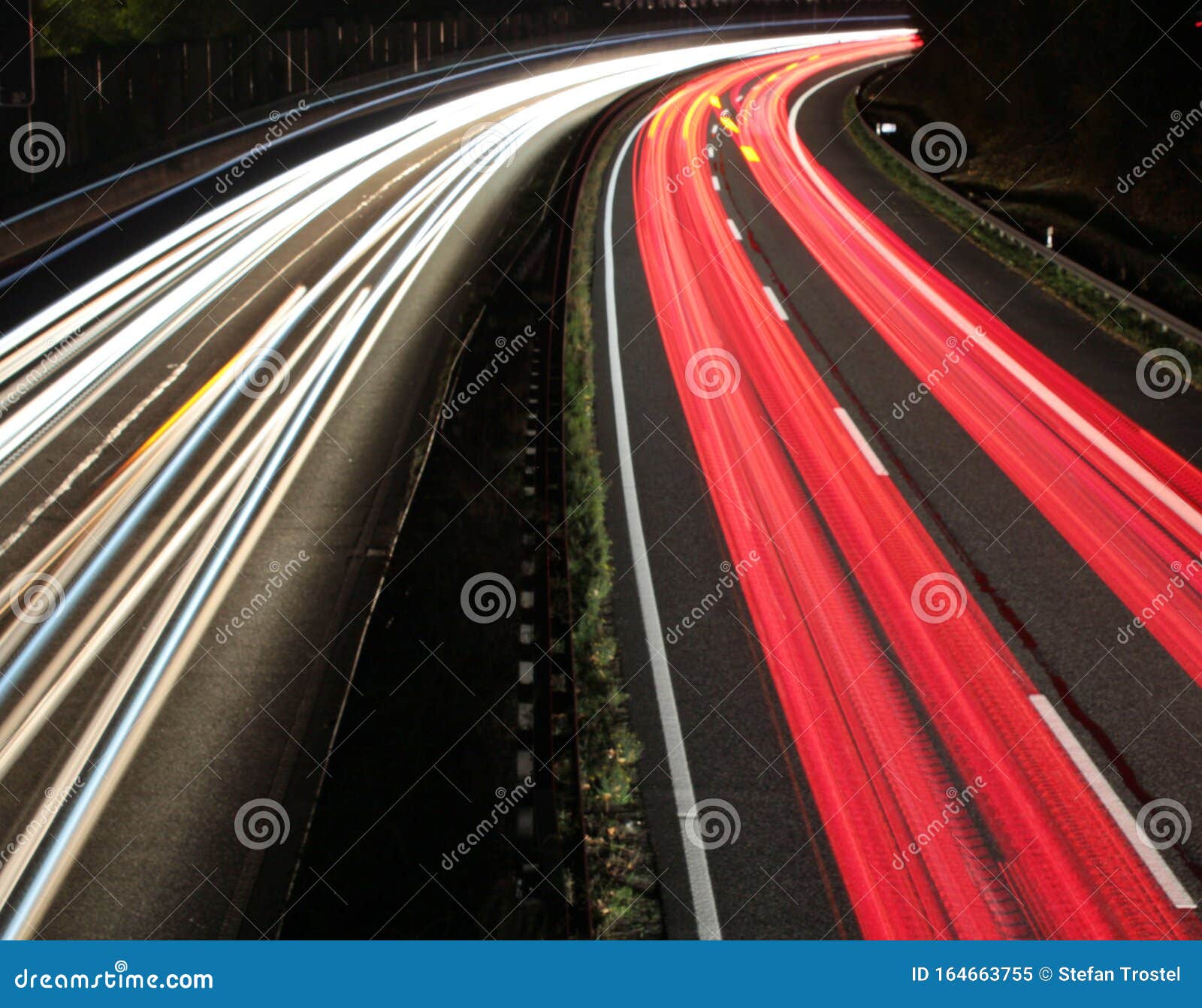 Interrupted Strips of Light Due To a Bridge Railing Stock Image - Image ...