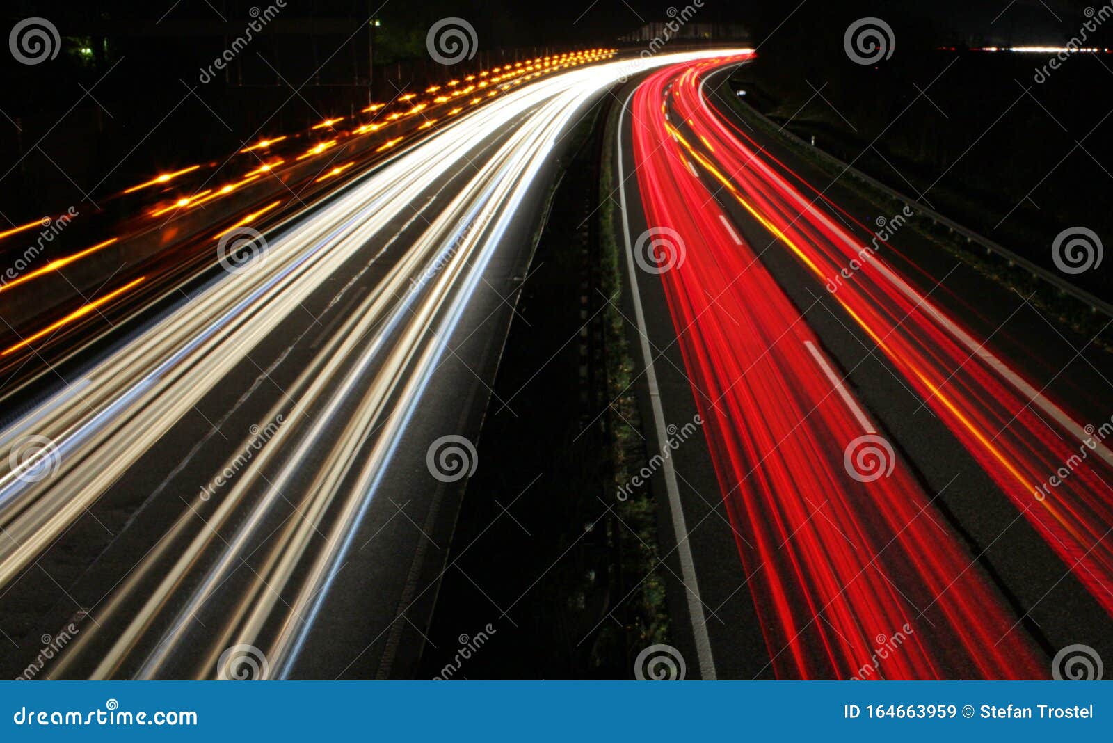 Interrupted Strips of Light Due To a Bridge Railing Stock Image - Image ...