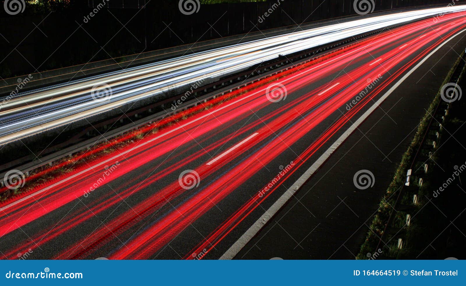 Interrupted Strips of Light Due To a Bridge Railing Stock Image - Image ...