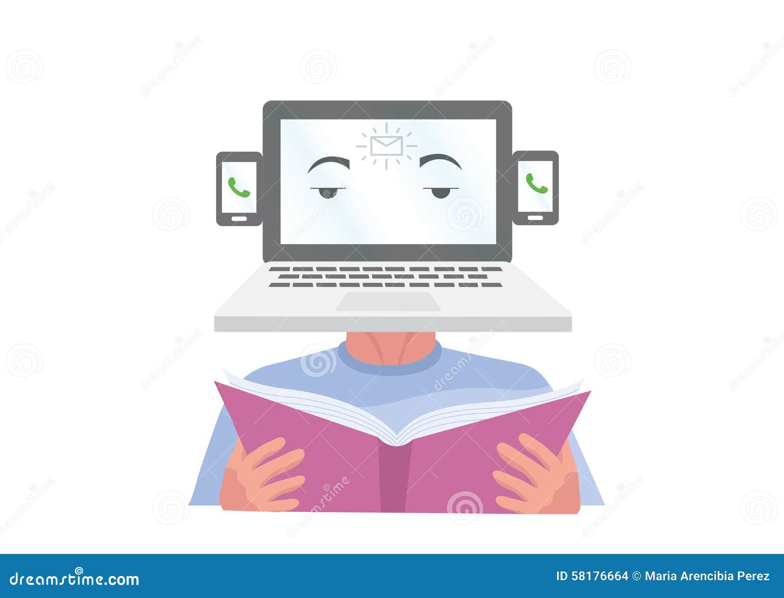 INTERRUPTION of TECHNOLOGY in CONCENTRATION Stock Vector - Illustration ...