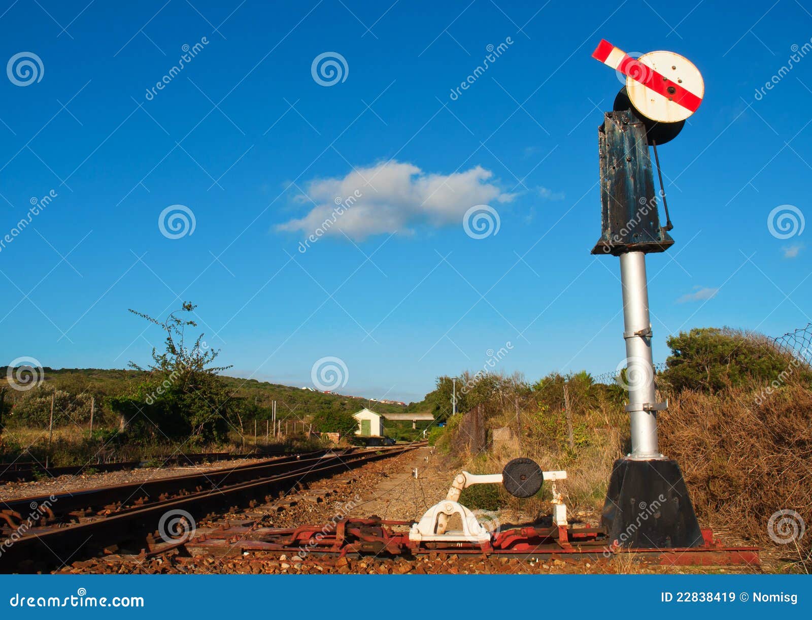 Interruptor Da Estrada De Ferro Perto De Klein Brak Imagem de Stock ...