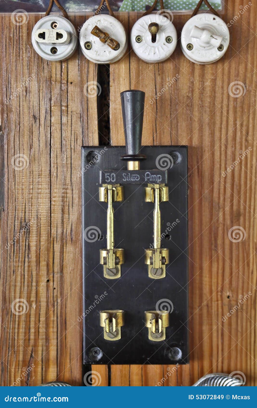 Interruptores Eléctricos Del Vintage Imagen de archivo - Imagen de ...