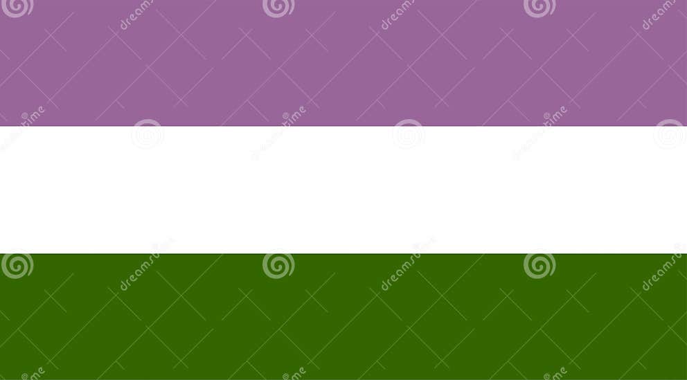 Genderqueer or Flag Sign and Symbols Section of LGBT Pride Flag ...