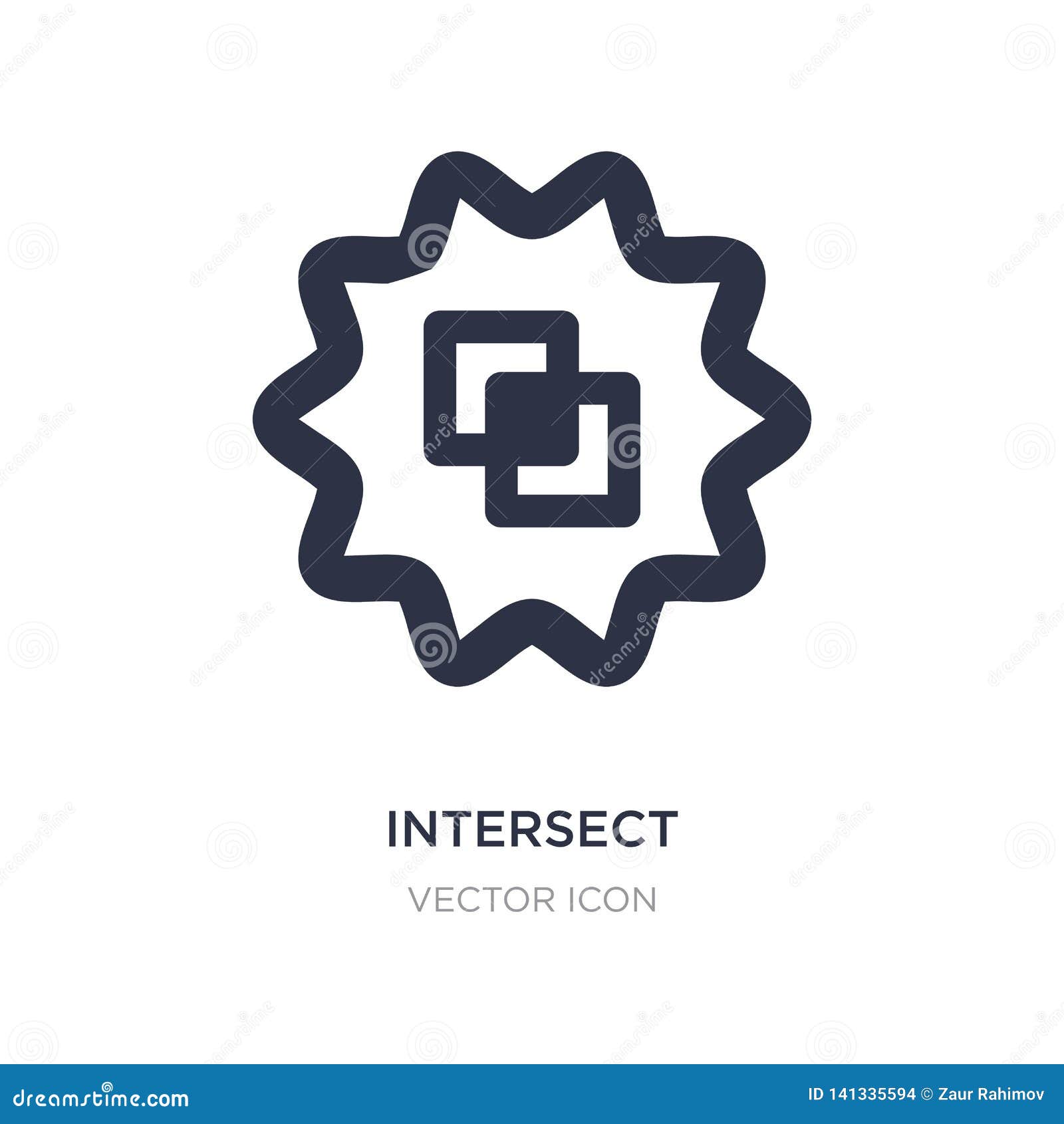 Intersect Icon on White Background. Simple Element Illustration from UI ...