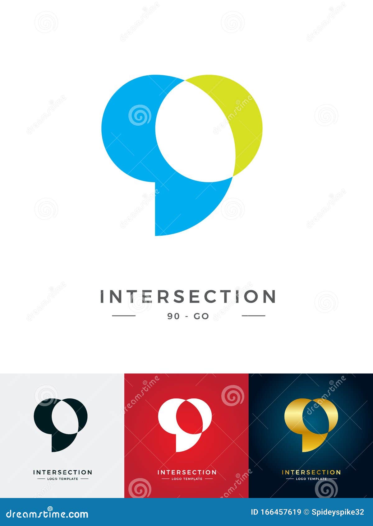 Letter T Intersect Logo Design Vector Illustration | CartoonDealer.com ...