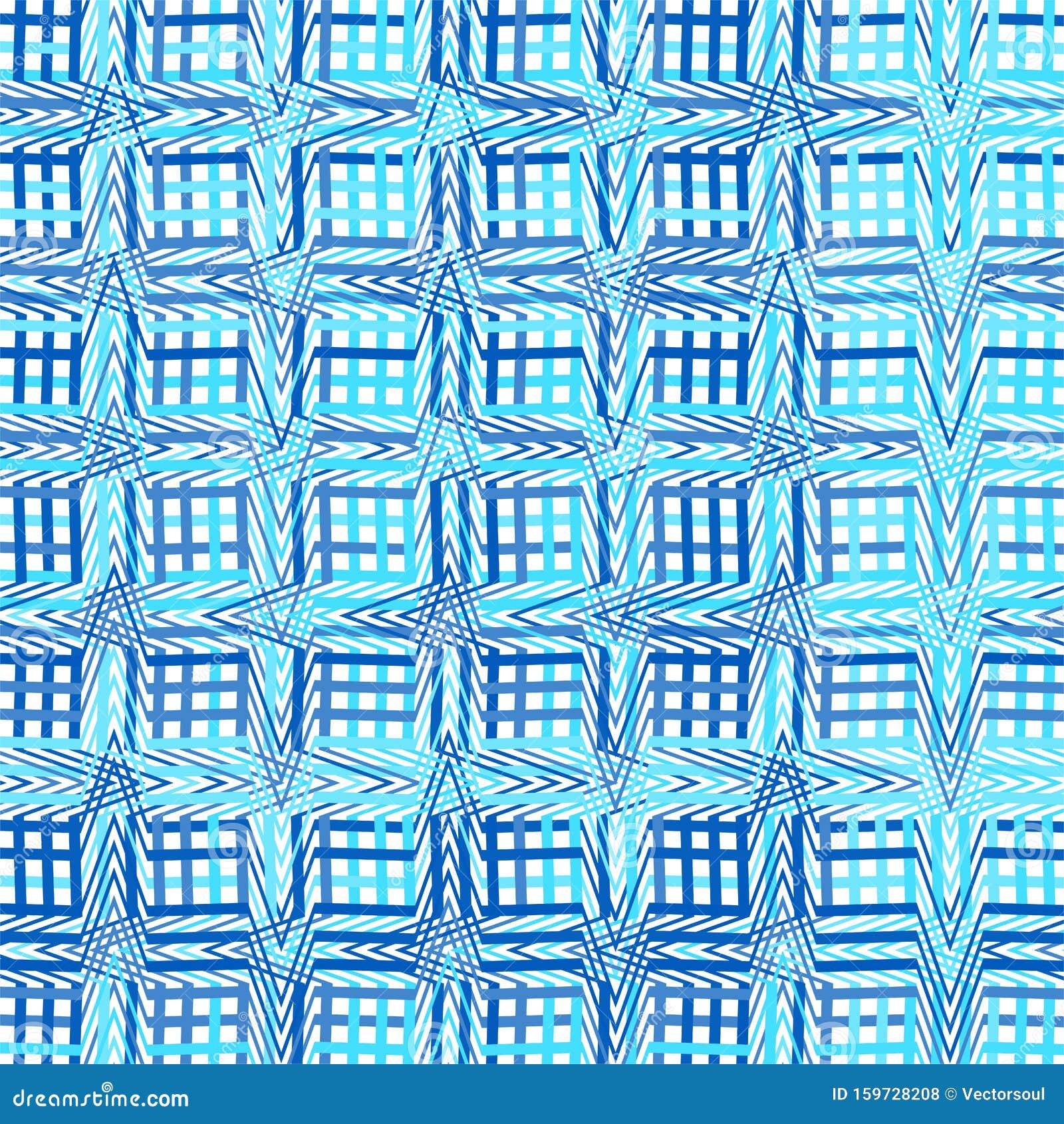 Intersected, Interweaved Irregular Lines, Stripes Blue Grid Pattern ...