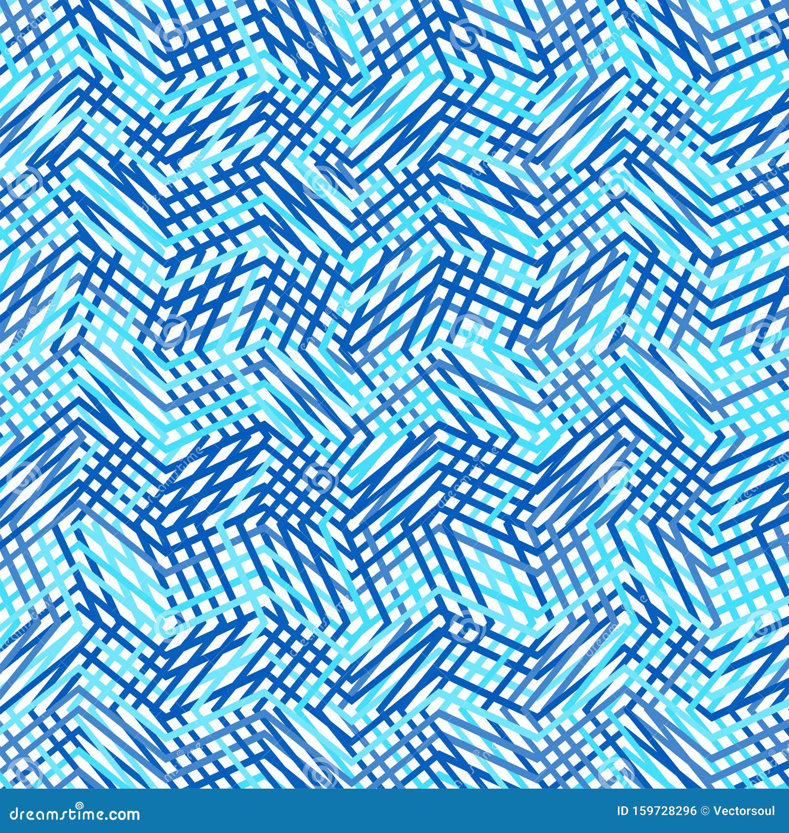 Intersected, Interweaved Irregular Lines, Stripes Blue Grid Pattern ...