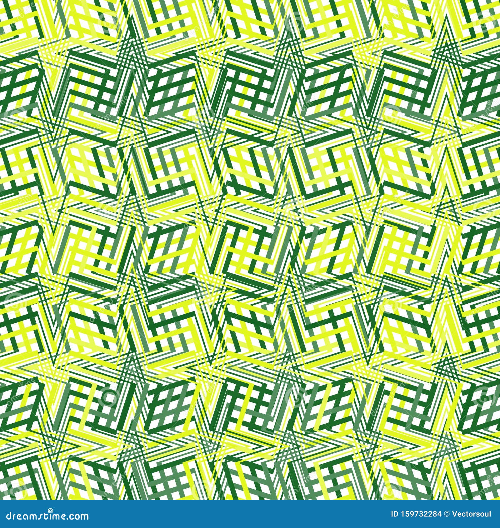 Intersected, Interweaved Irregular Lines, Stripes Green Grid Pattern ...