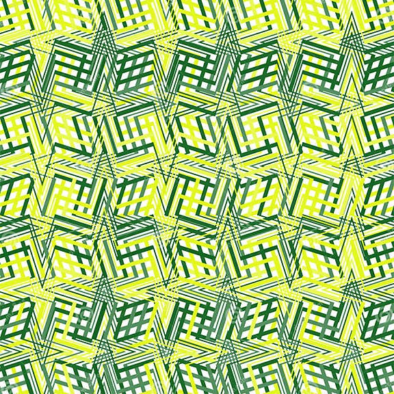 Intersected, Interweaved Irregular Lines, Stripes Green Grid Pattern ...