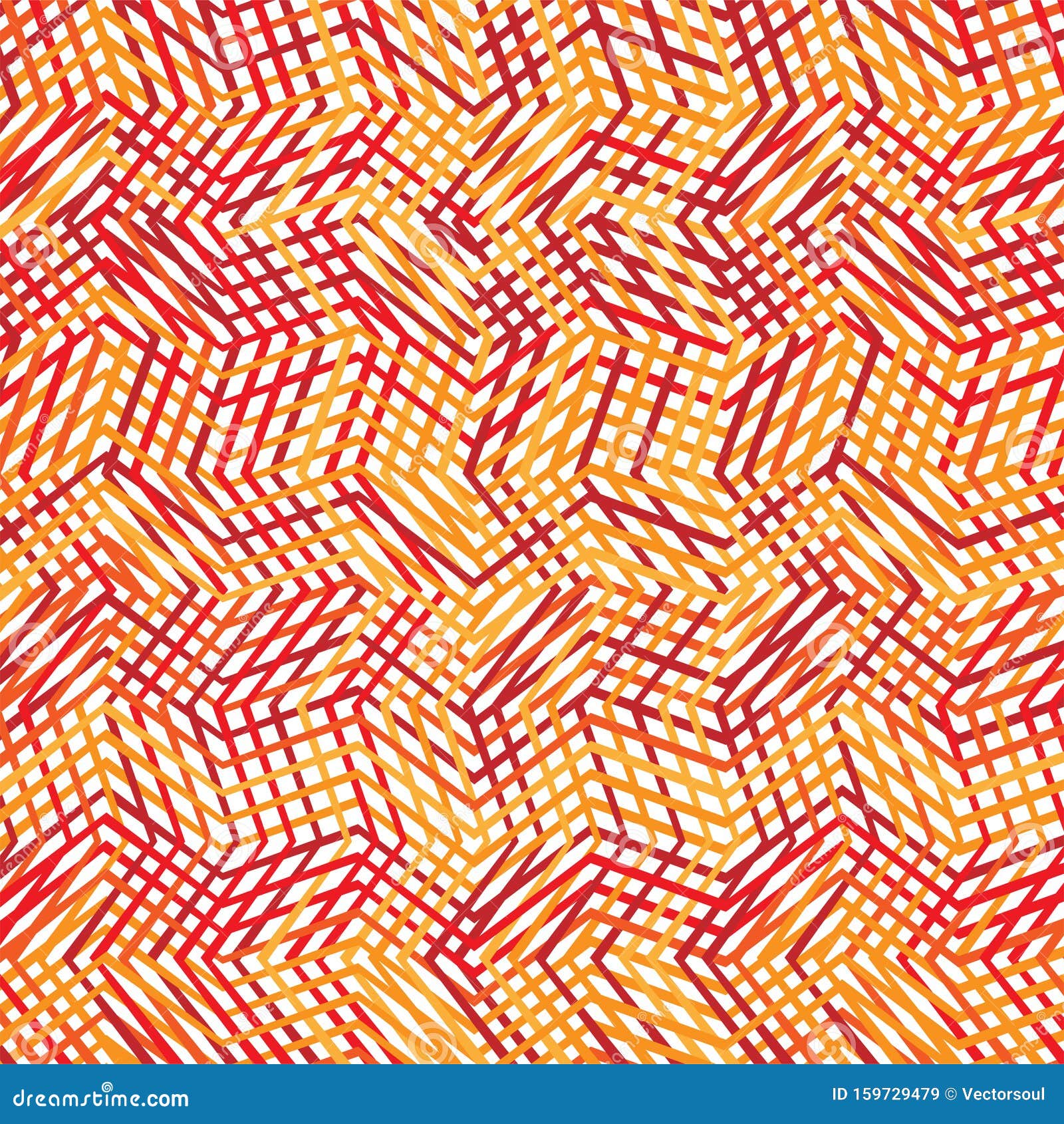 Intersected, Interweaved Irregular Lines, Stripes Orange, Yellow Grid ...