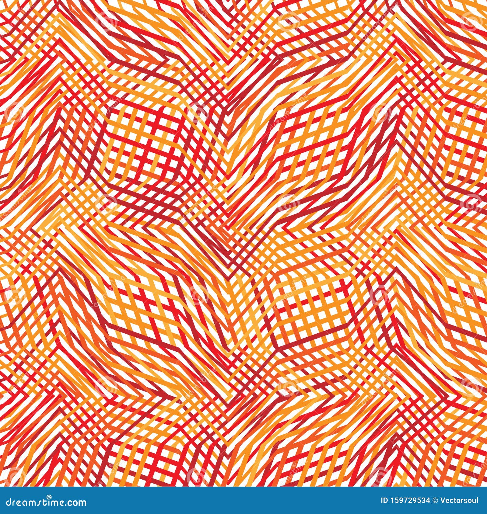 Intersected, Interweaved Irregular Lines, Stripes Orange, Yellow Grid ...