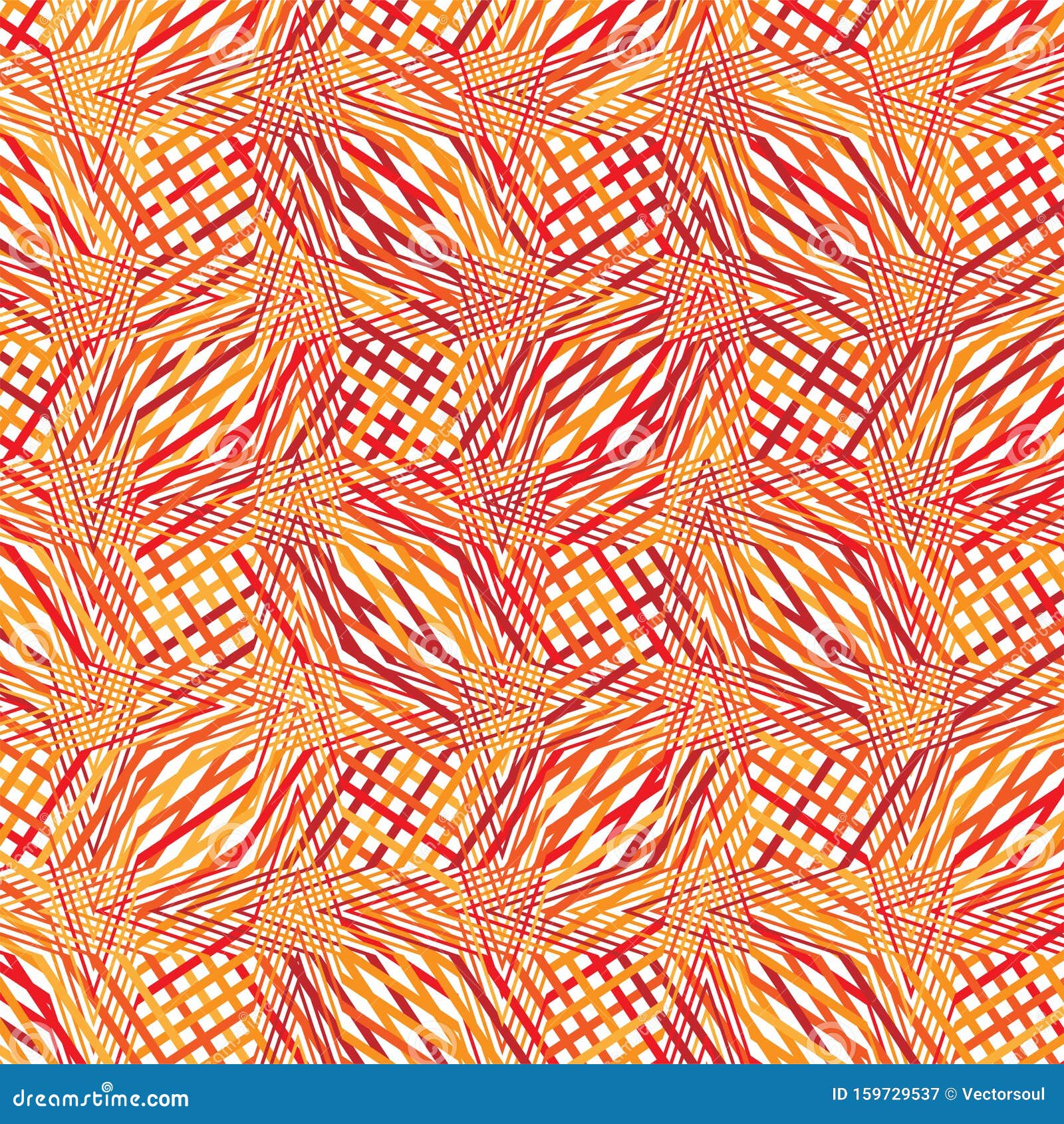 Intersected, Interweaved Irregular Lines, Stripes Orange, Yellow Grid ...