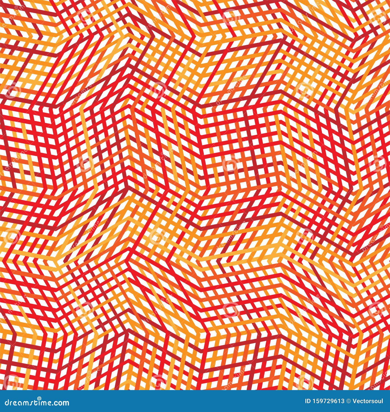 Intersected, Interweaved Irregular Lines, Stripes Orange, Yellow Grid ...