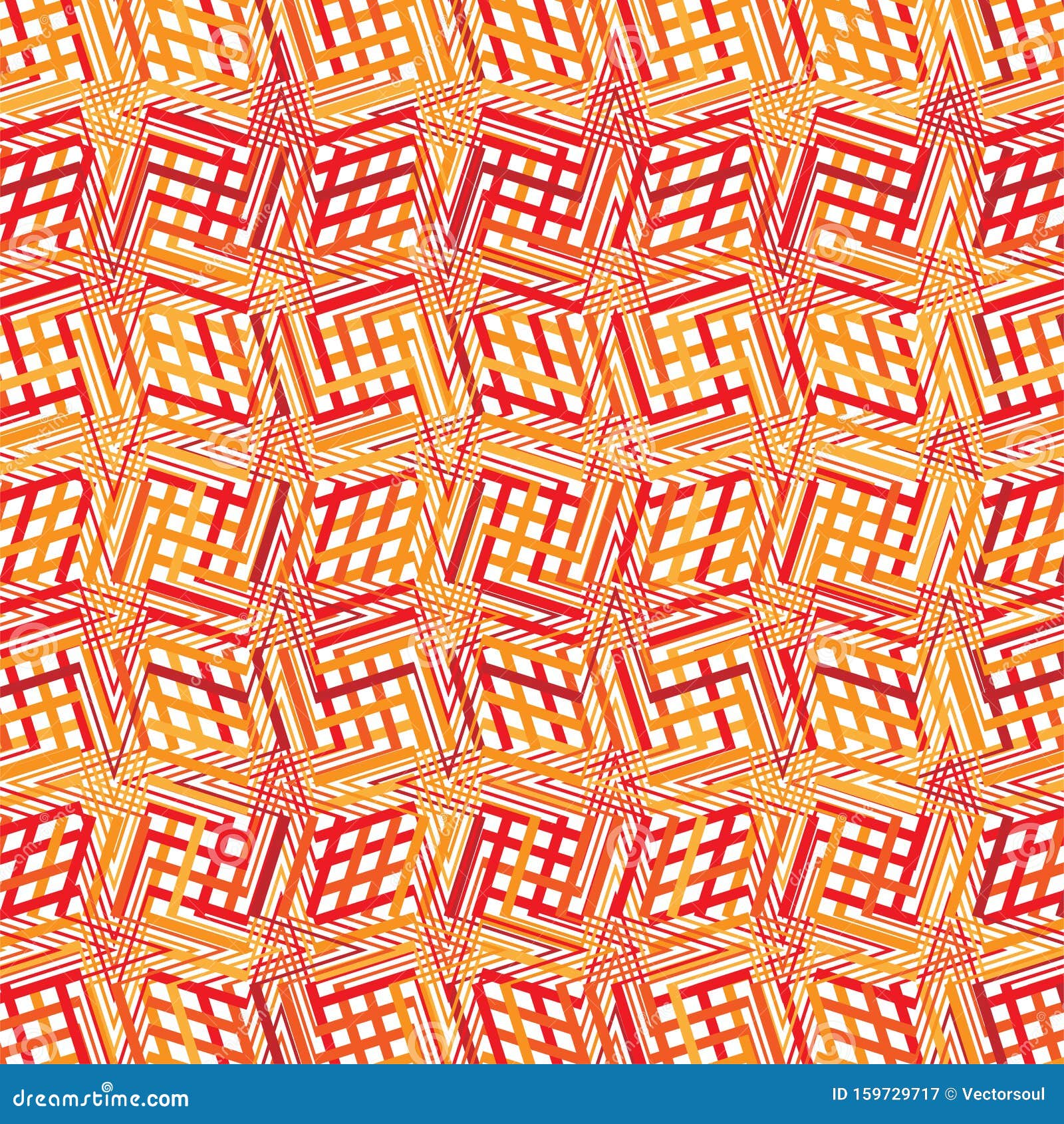 Intersected, Interweaved Irregular Lines, Stripes Orange, Yellow Grid ...