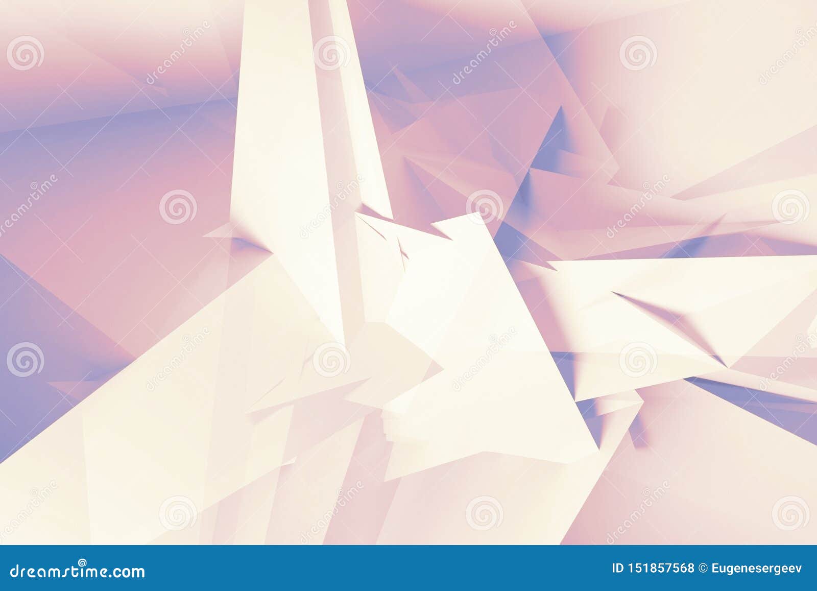Intersected Low Poly Structures 3 D Stock Illustration - Illustration ...
