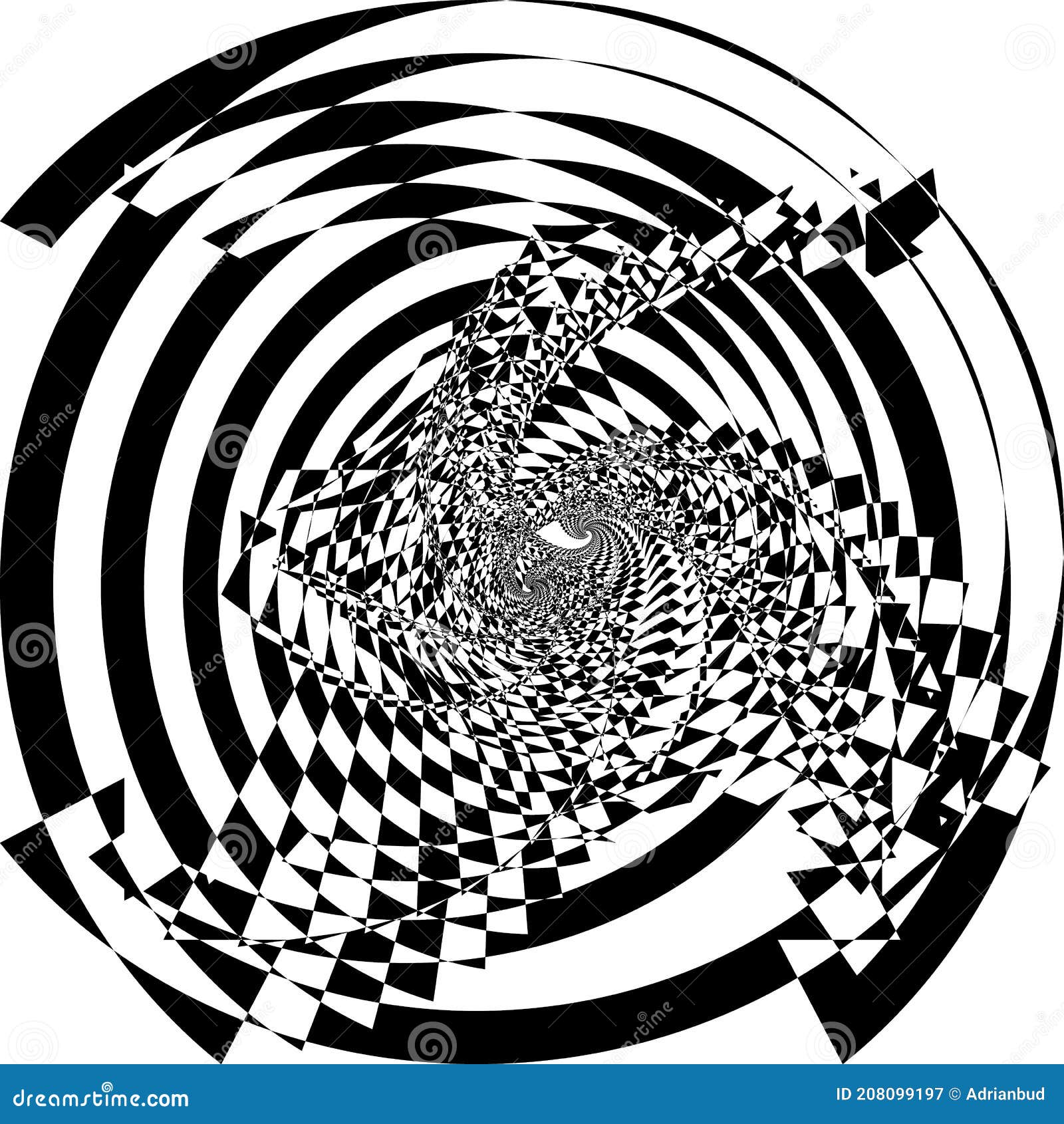 Intersected Trajectory Festive Tree Stairs Down Perspective Illusion ...