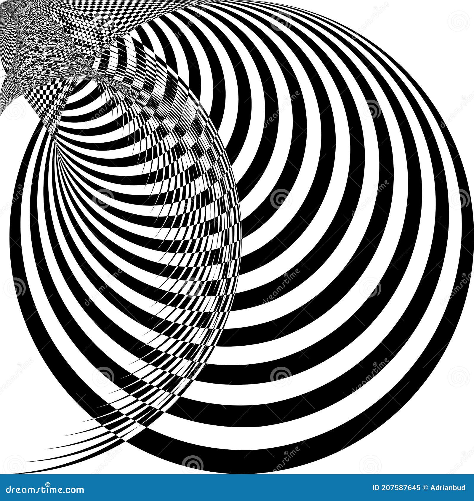 Intersected Trajectory Flying Sphere Illusion Abstract Background 4 ...