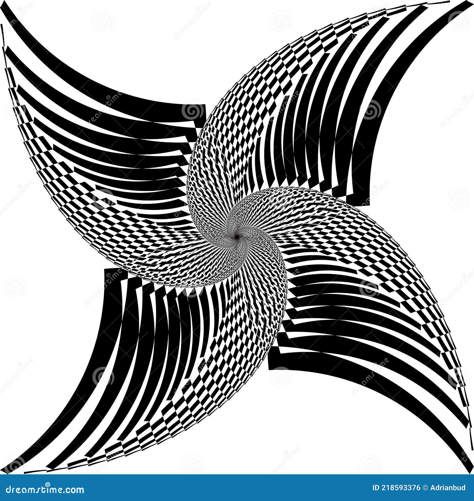 Intersected Trajectory Swirl Arabesque Owl Dance Perspective Illusion ...