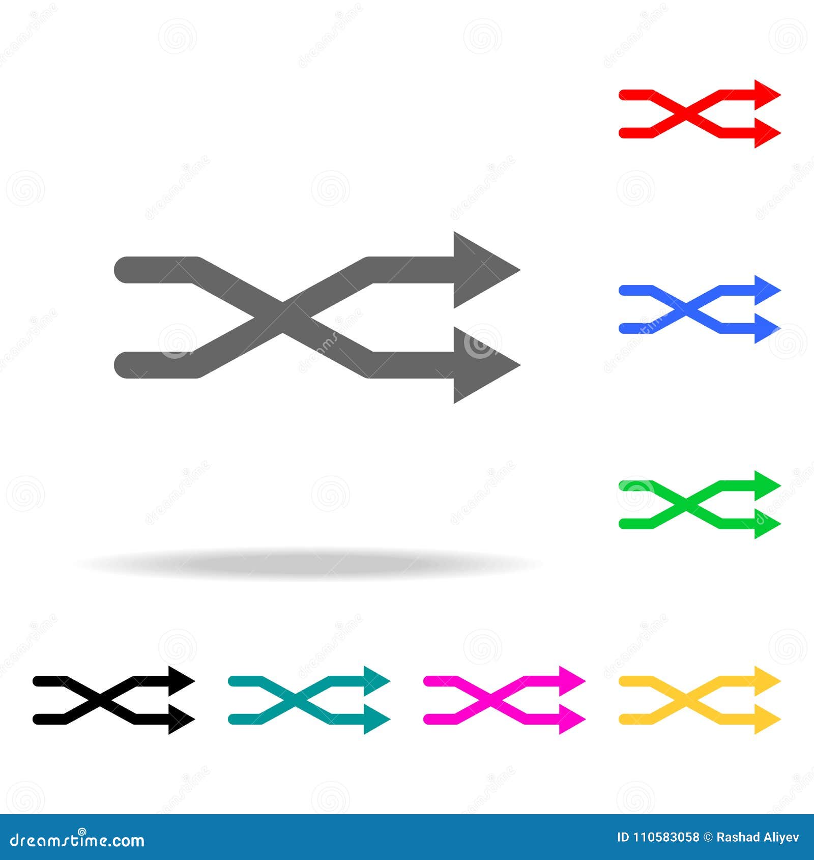 The Intersecting Arrows Icon. Elements in Multi Colored Icons for ...