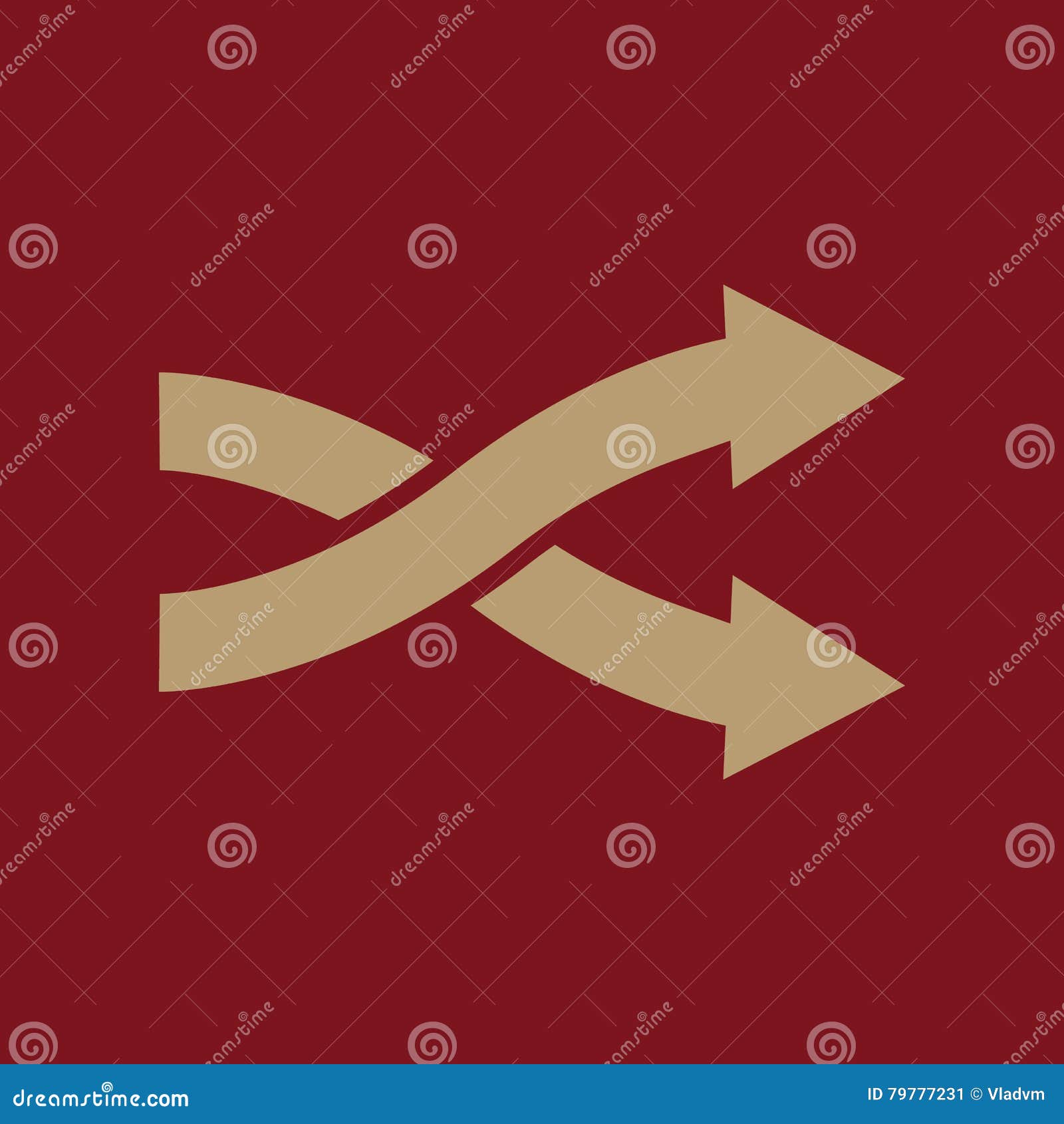 The Intersecting Arrows Icon. Exchange and Turn, Cross Symbol Stock ...