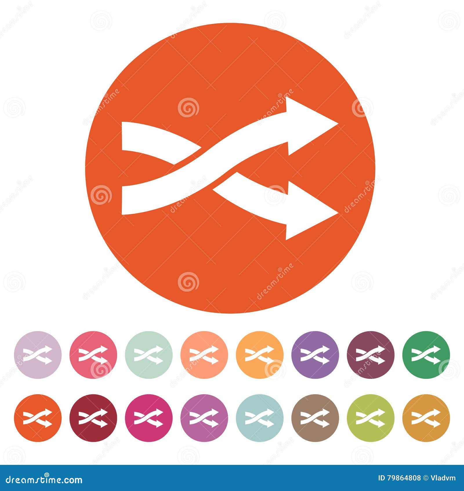 The Intersecting Arrows Icon. Exchange and Turn, Cross Symbol Stock ...