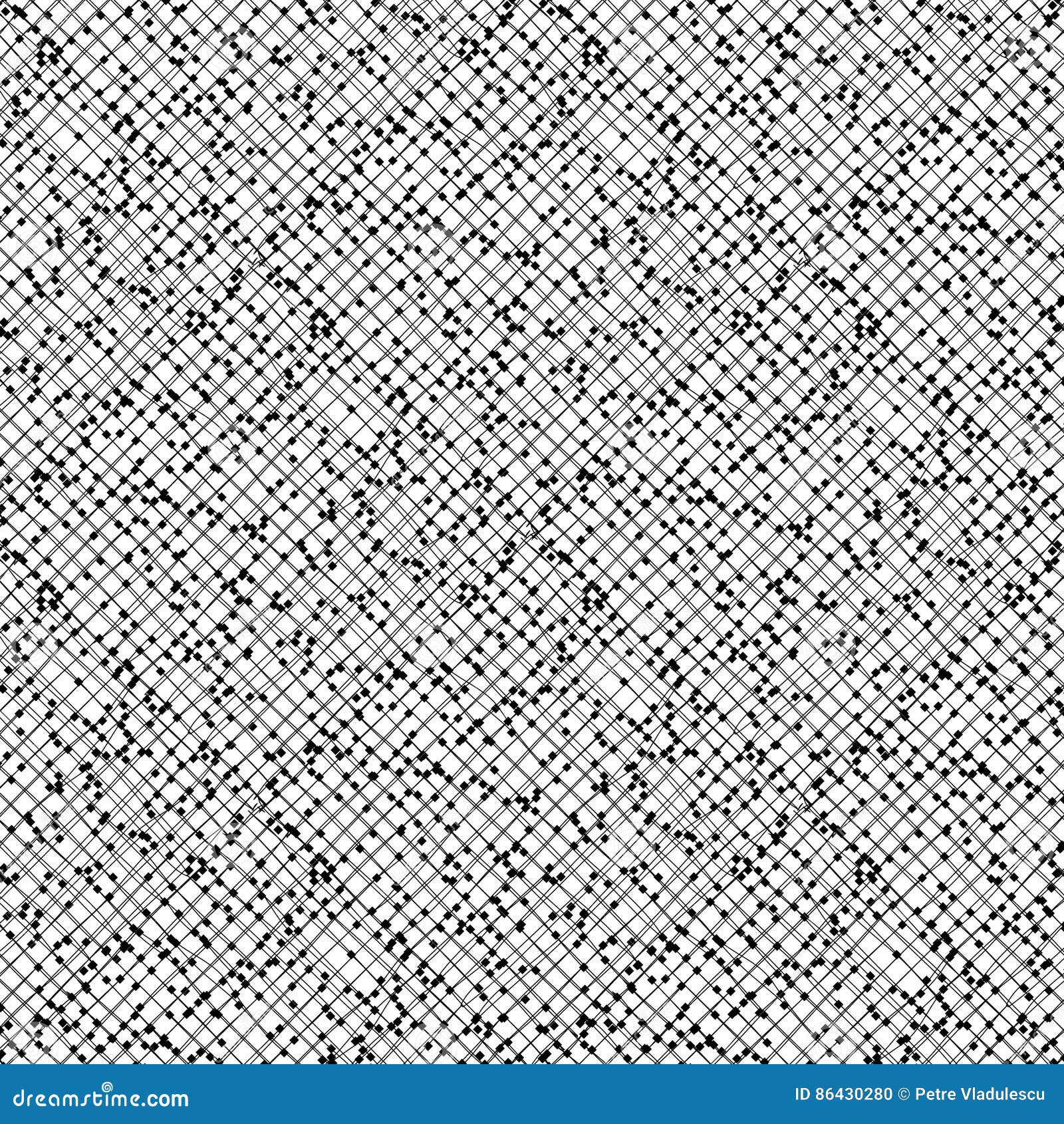 Intersecting Black Lines and Small Squares Stock Vector - Illustration ...
