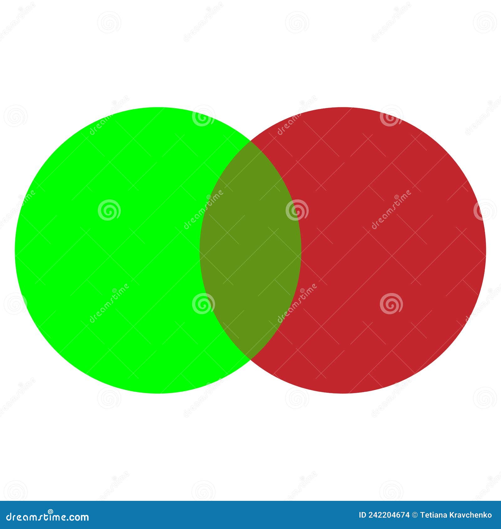Intersecting Circles in Flat Style. Business Circle. Geometric Element ...