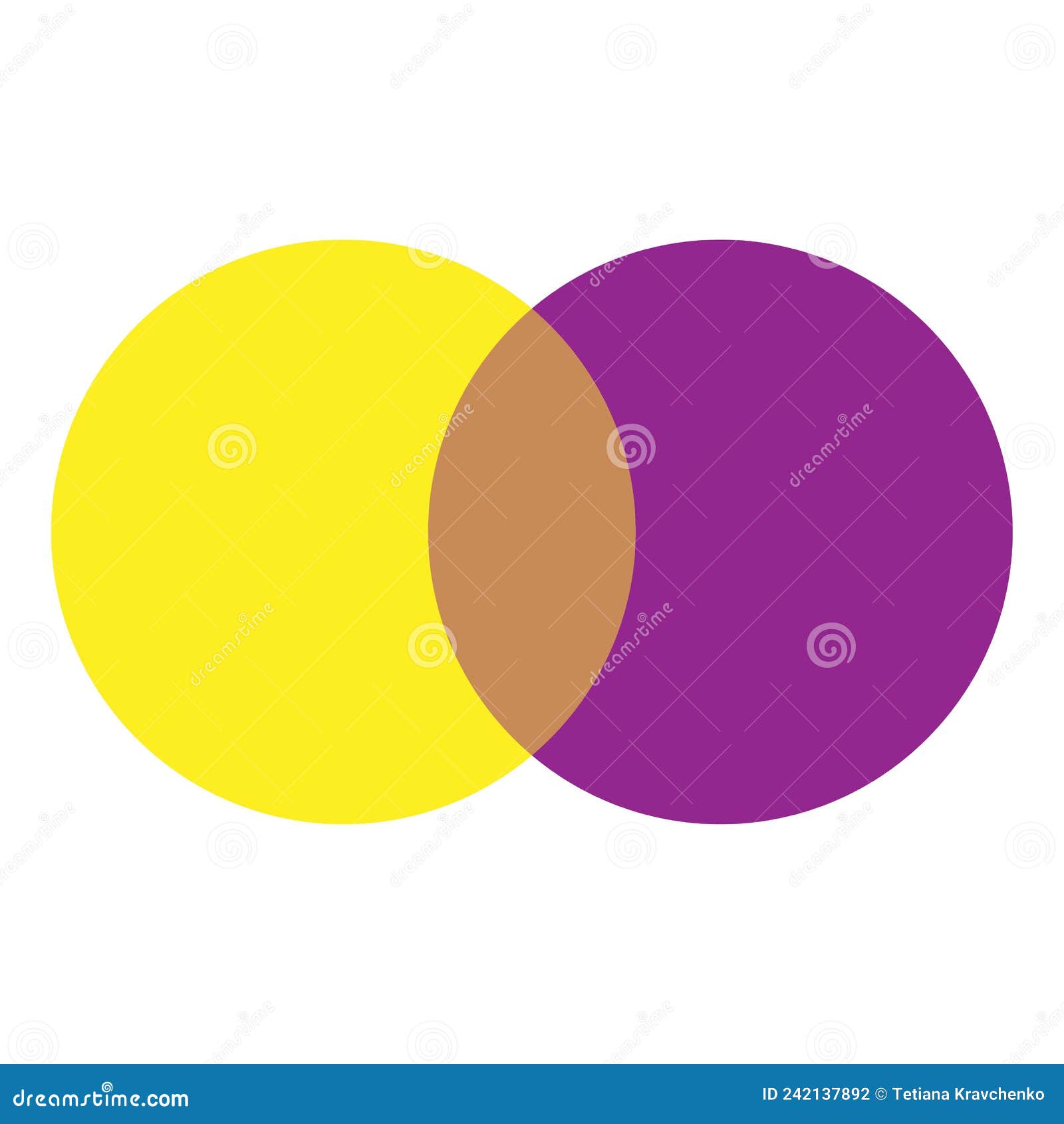 Intersecting Circles in Flat Style. Business Circle. Geometric Element ...