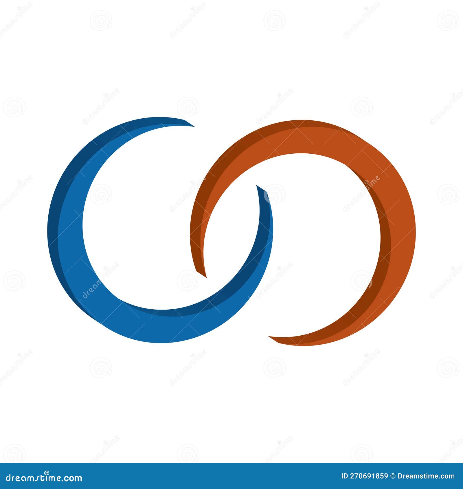 Intersecting circles icon stock vector. Illustration of geometric ...