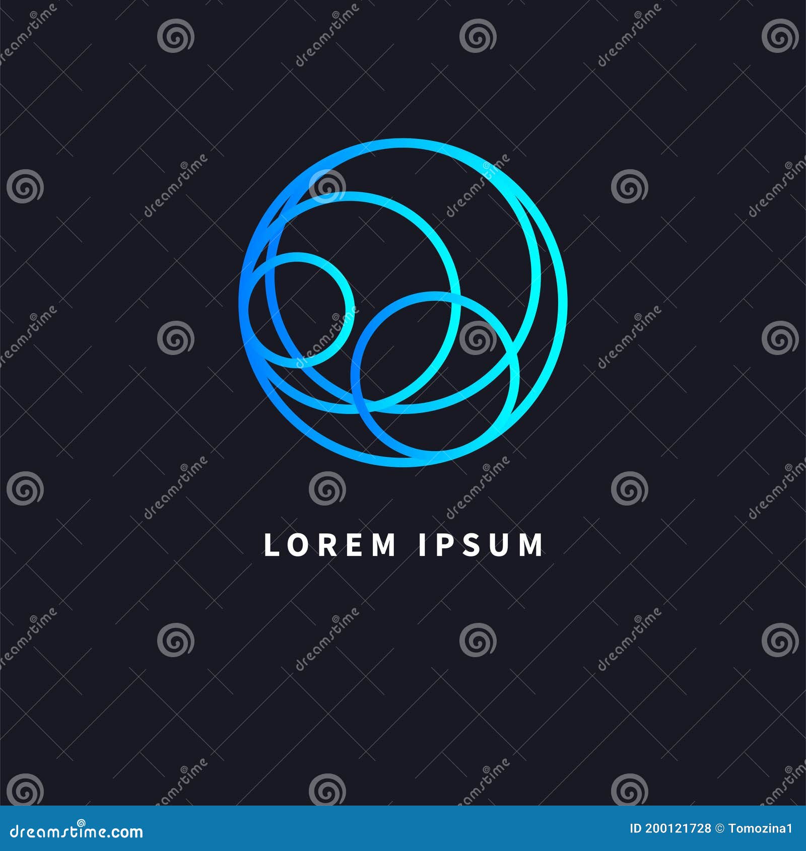 Intersecting Circles. Idea for Business Logo Stock Vector ...