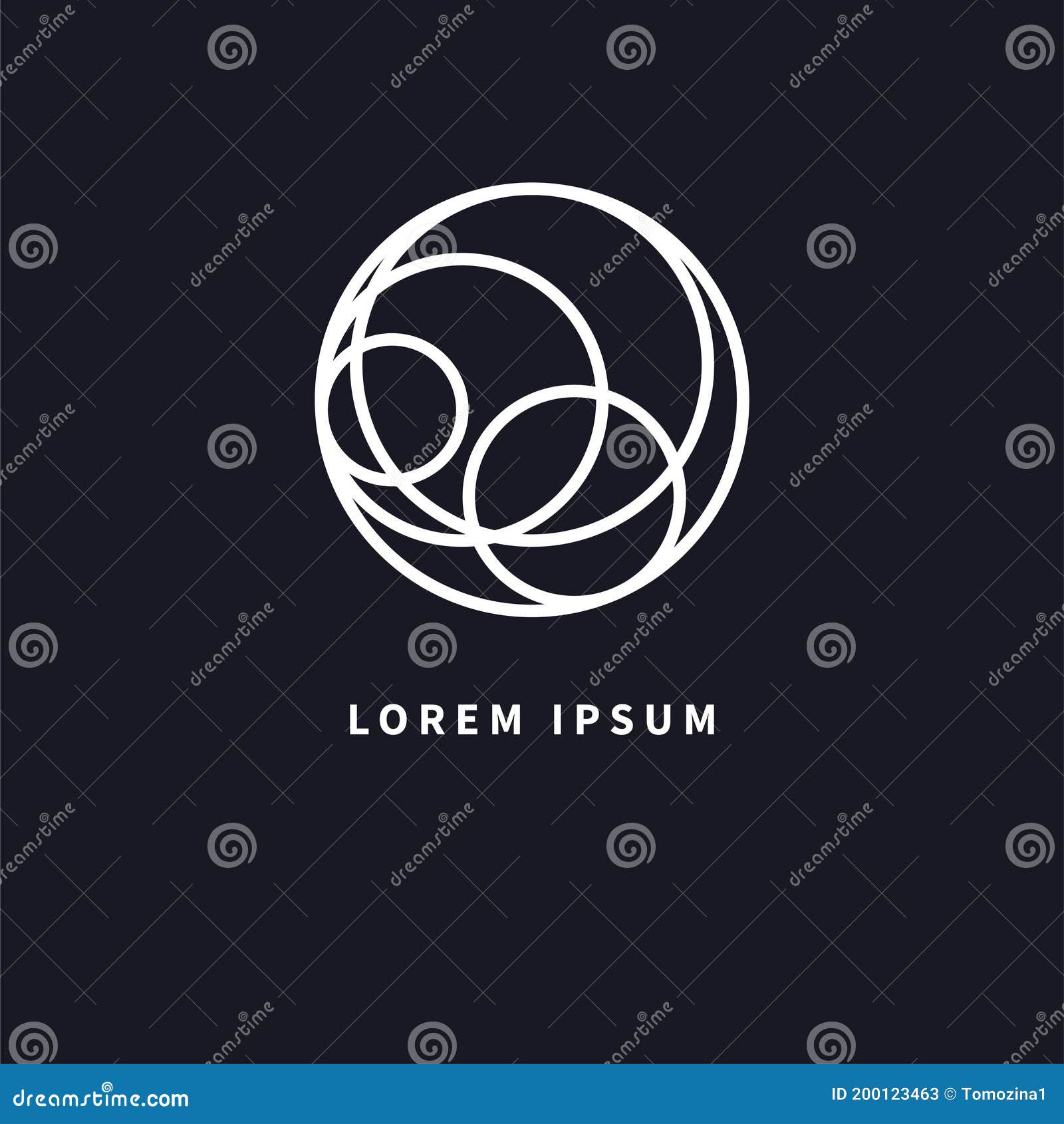 Intersecting Circles. Idea for Business Logo Stock Vector ...