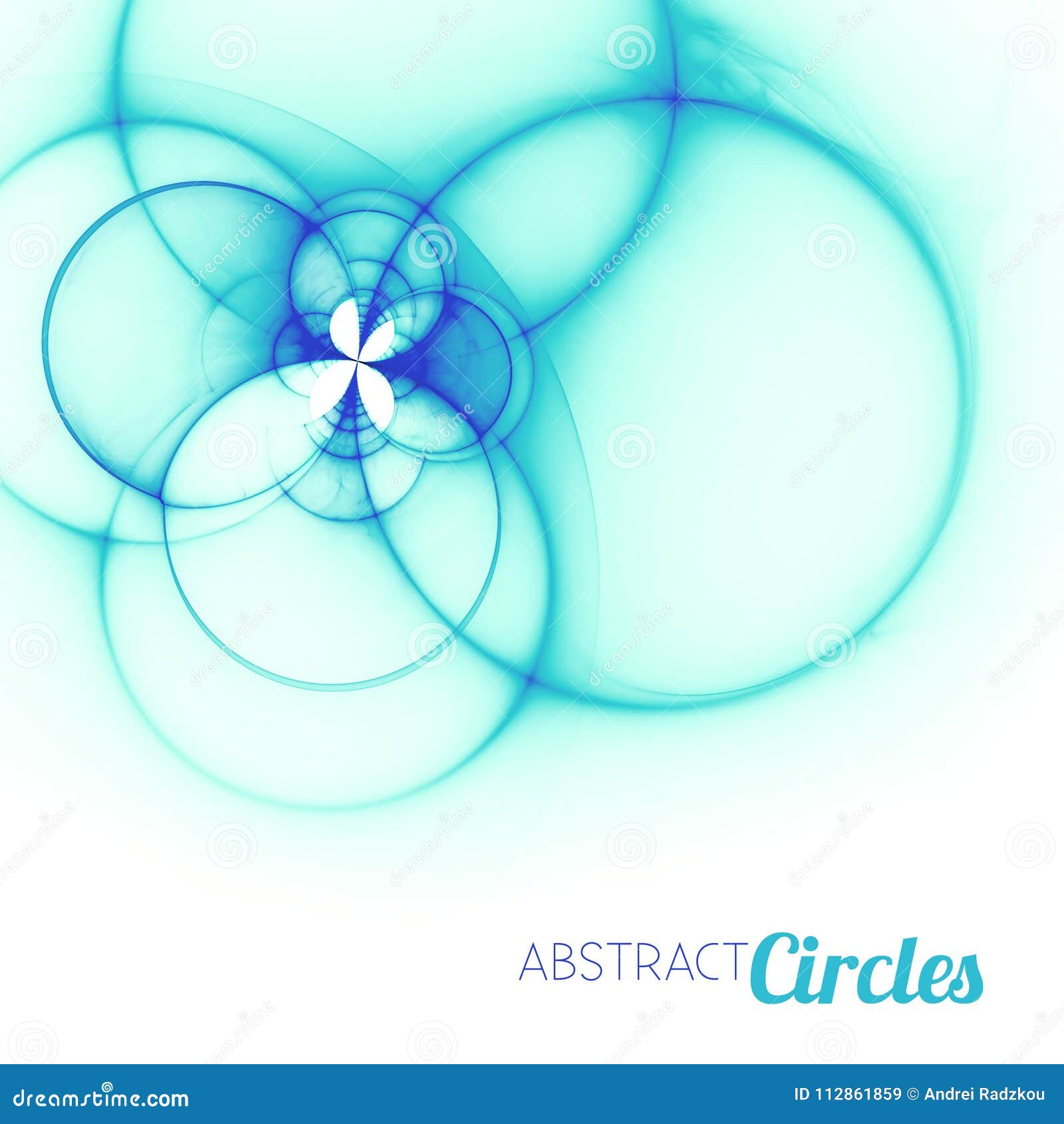 Intersecting Circles on a White Stock Illustration - Illustration of ...